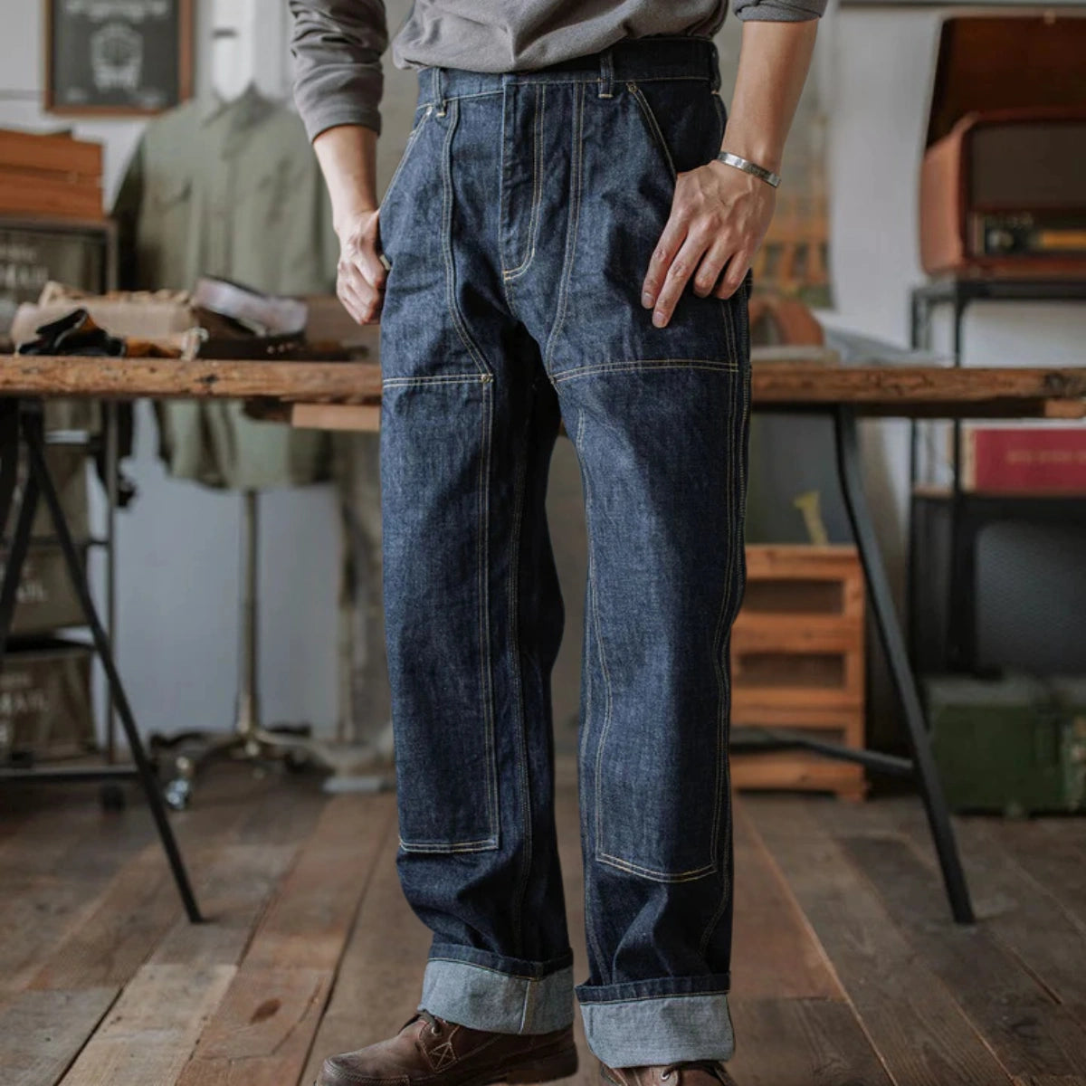 Selvedge Carpenter Jeans – Heavyweight Japanese Denim, Built for Work